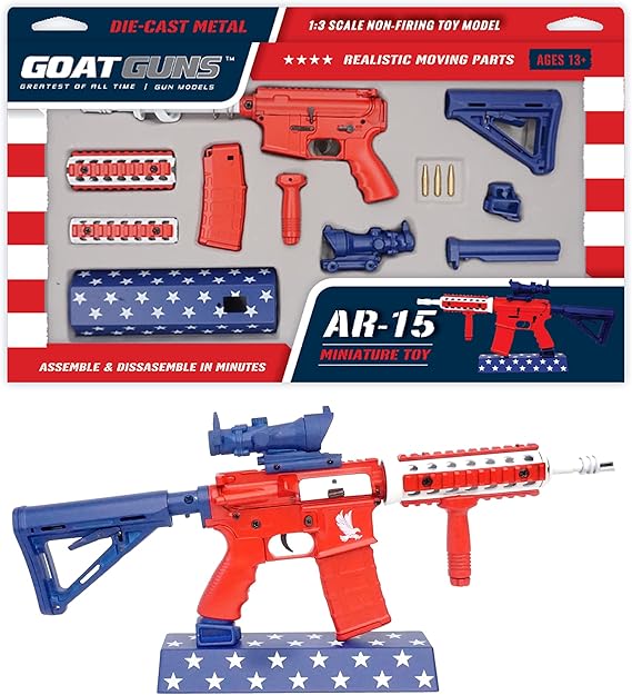 GoatGuns USA AR15 Miniature Model | 1:3 Scale Die Cast Metal Build Kit ...