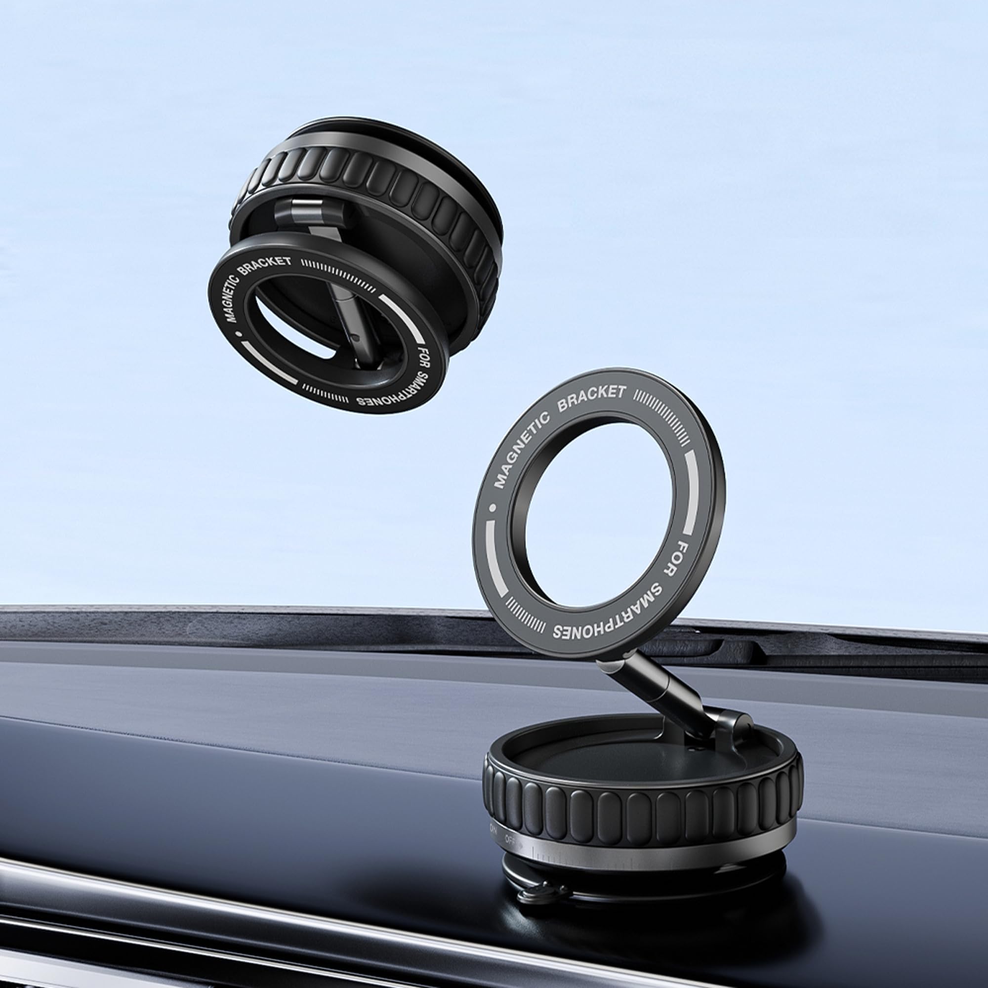 Amazon.com: Vacuum Magnetic Suction Phone Holder,Doubled Sided ...