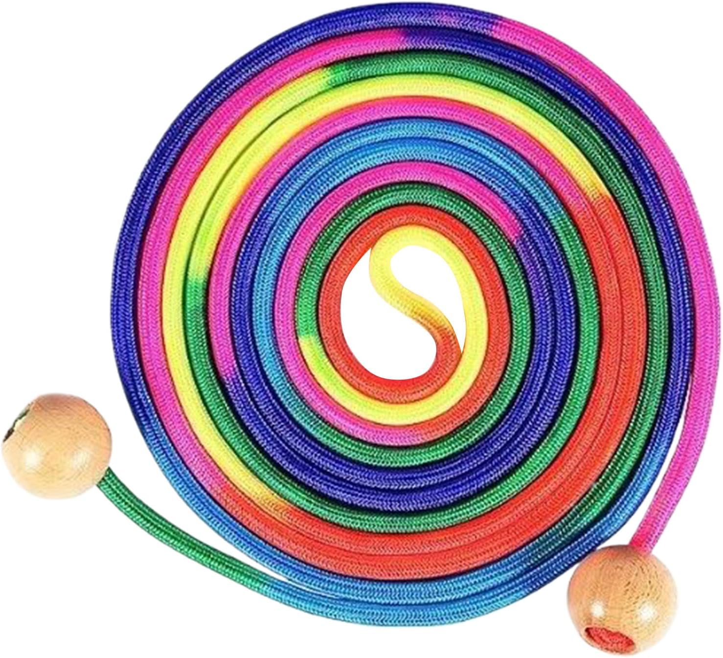 Long Jump Rope for Kids, 16.4 Ft Rainbow Jumping Rope for Workout with ...