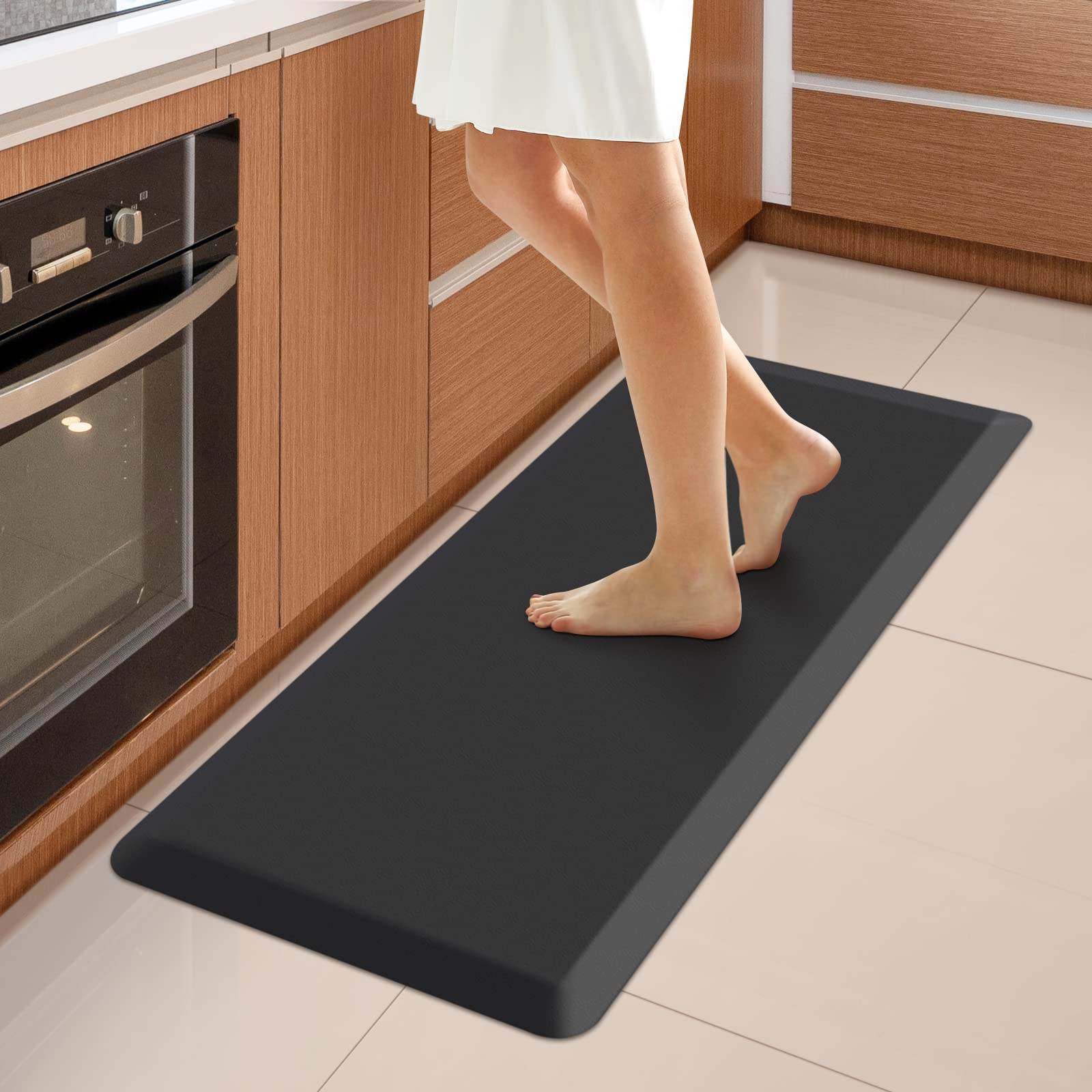 WISELIFE Anti Fatigue Kitchen Mat - 3/4 Inch Thick Kitchen Mat Non Slip ...