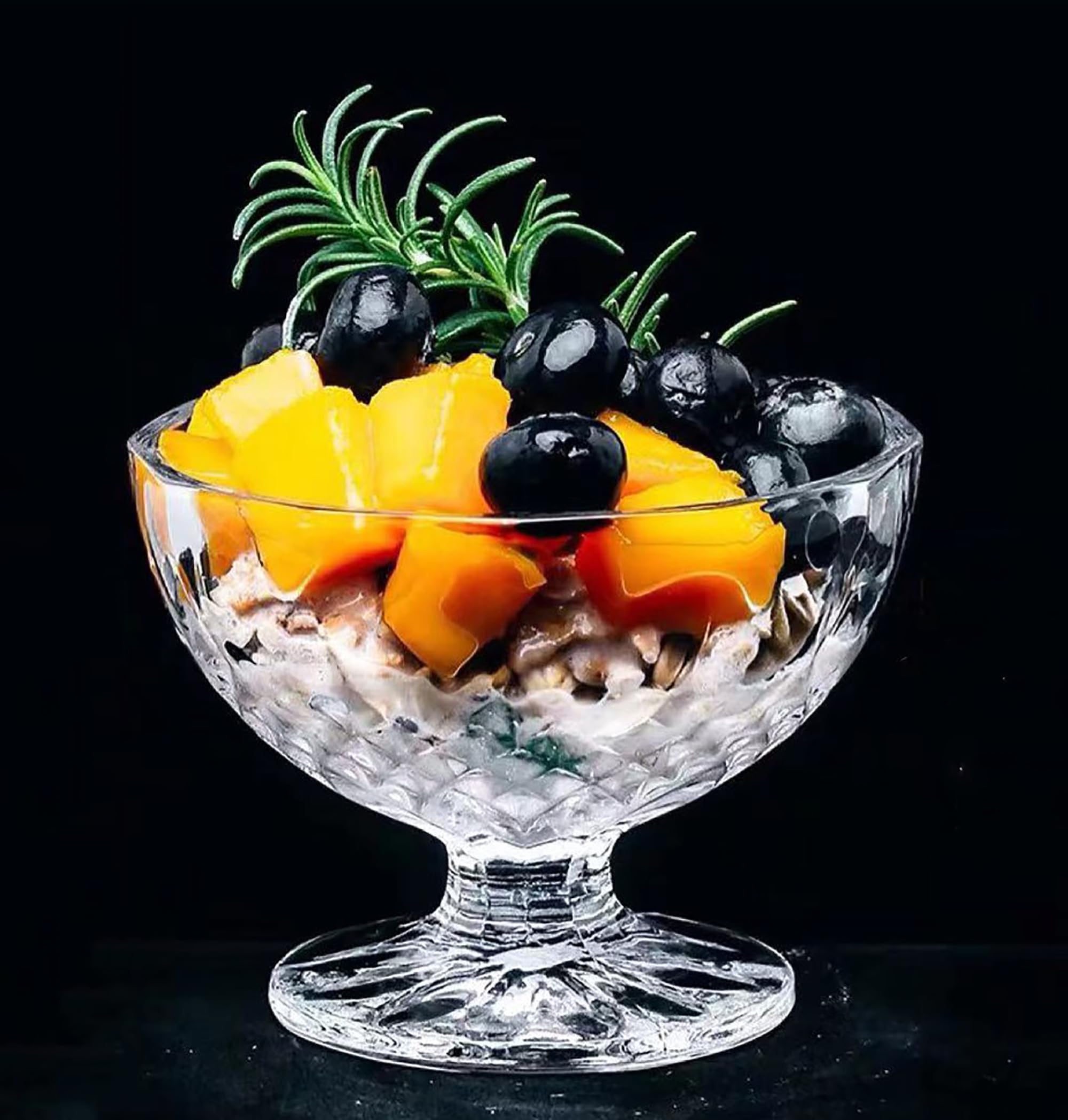 Buy HOMIES INTERNATIONAL Crystal Glass Modern Desert Ice-Cream Sundae ...