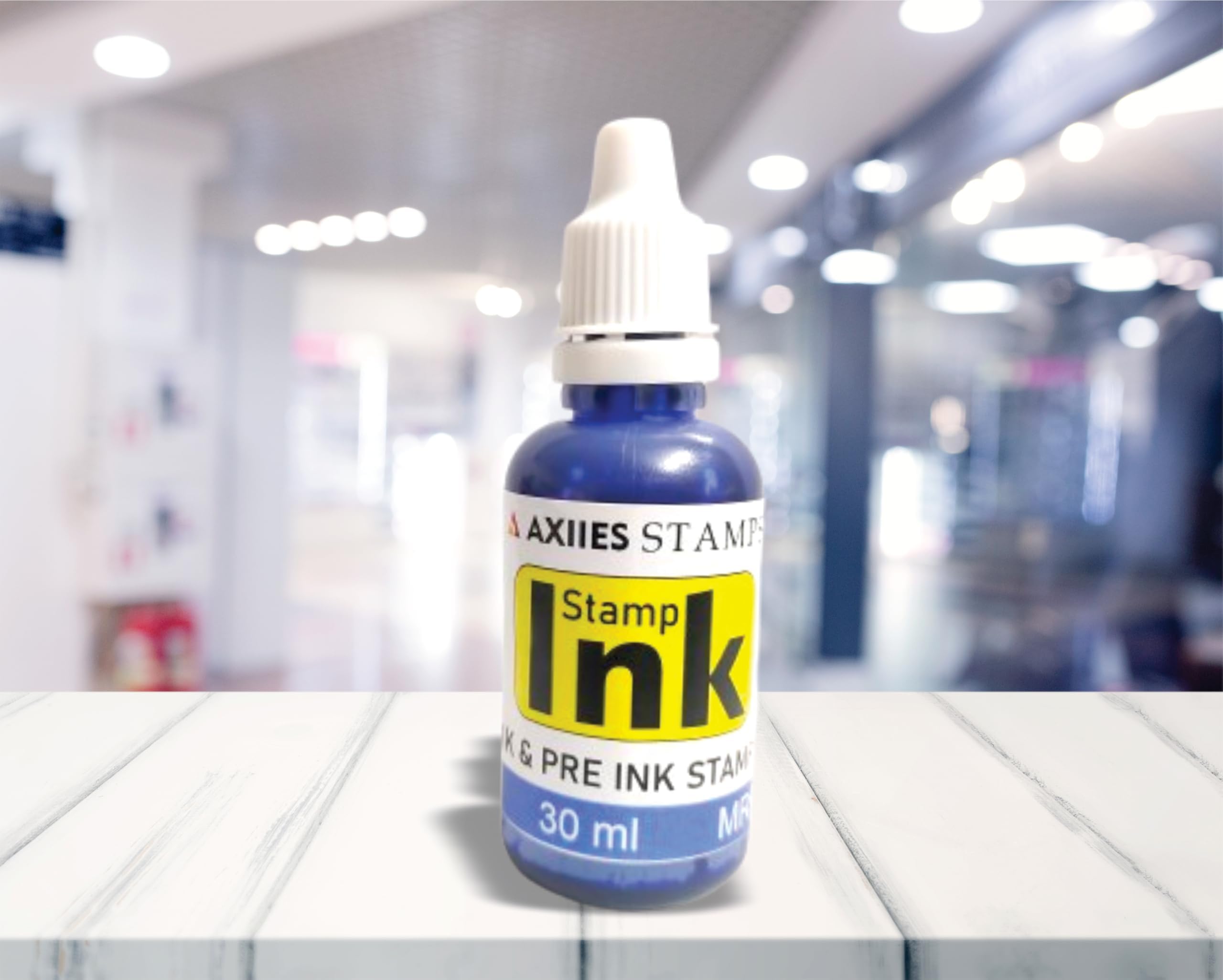 AXIIES Flash Stamp Ink for Pre/Self Ink Stamp Refill | 30ML | Blue ...