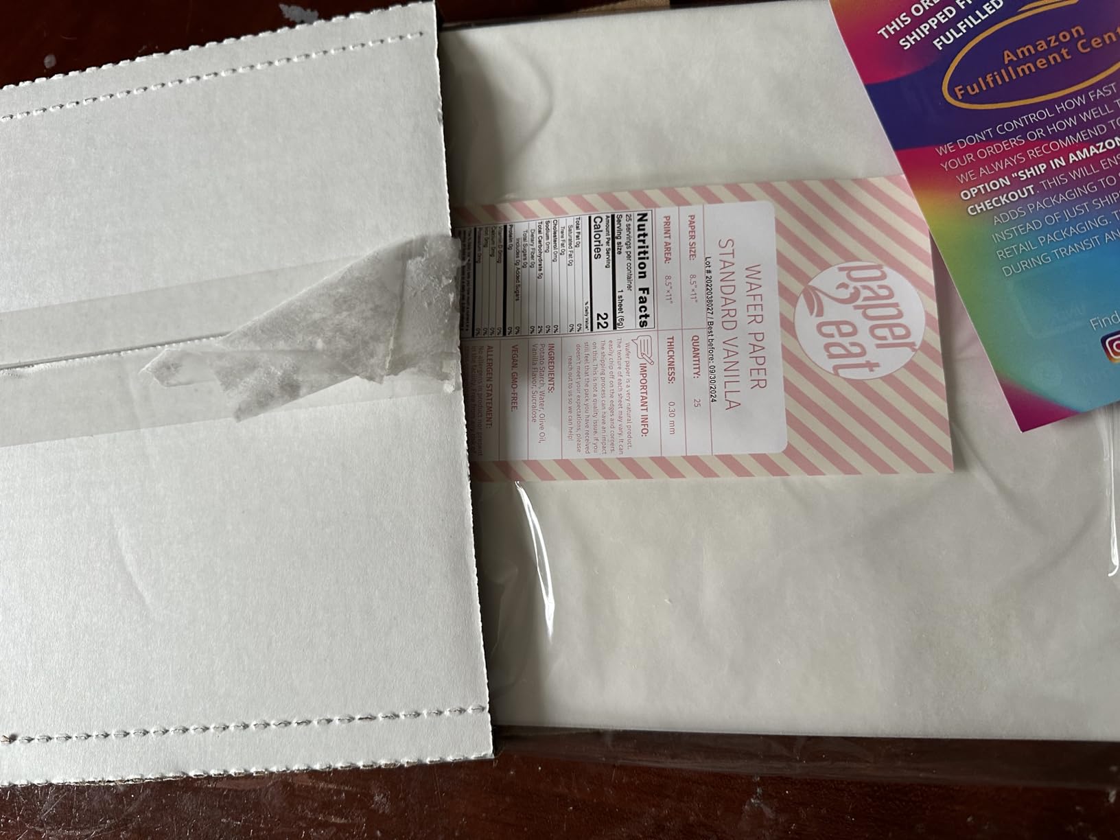 Amazon.com: paper2eat edible Wafer Paper Sheets 8.5" x 11" - 75 count ...