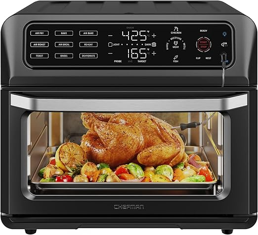 Amazon.com: Chefman Air Fryer Toaster Oven Combo with Probe Thermometer ...