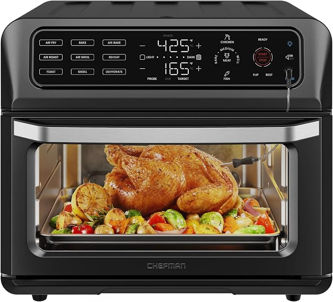 Amazon.com: Chefman Air Fryer Toaster Oven Combo with Probe Thermometer ...