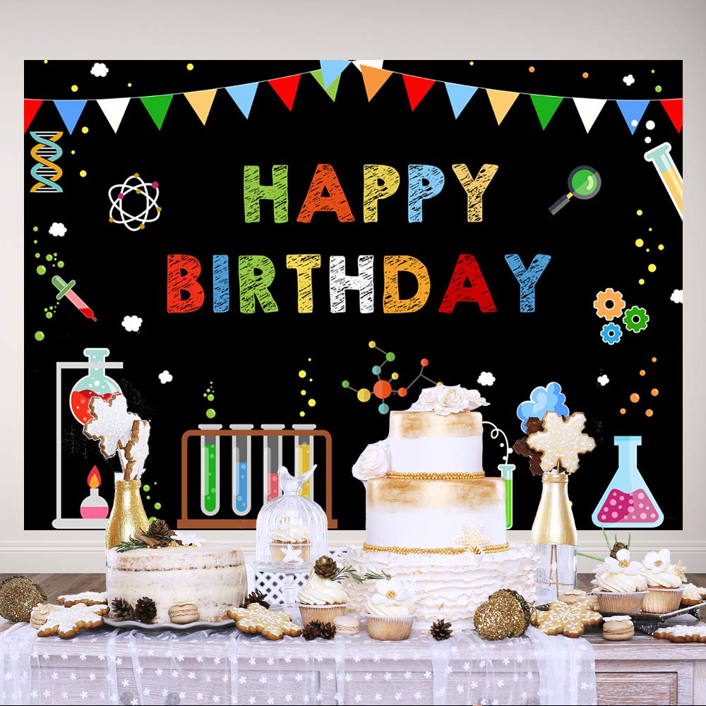 Buy 7×5ft Chemical Science Birthday Theme Backdrop Mad Science Fun ...