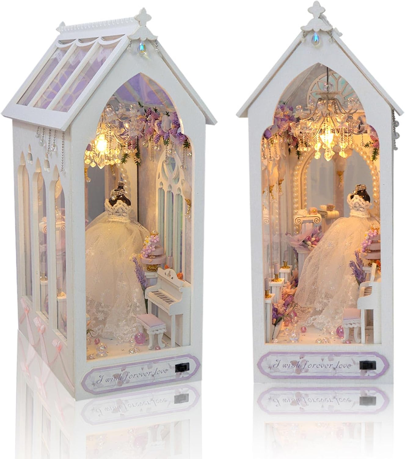 Amazon.com: Wedding Theme DIY Book Nook Kit with Musical Movement ...