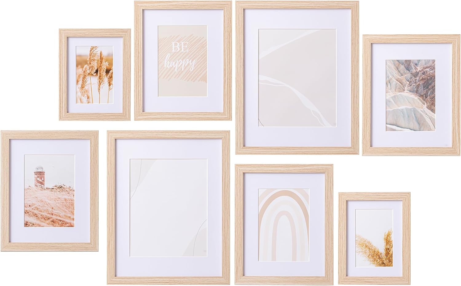 Amazon.com - eletecpro Gallery Wall Frame Set of 8 with 2 Pack Art ...