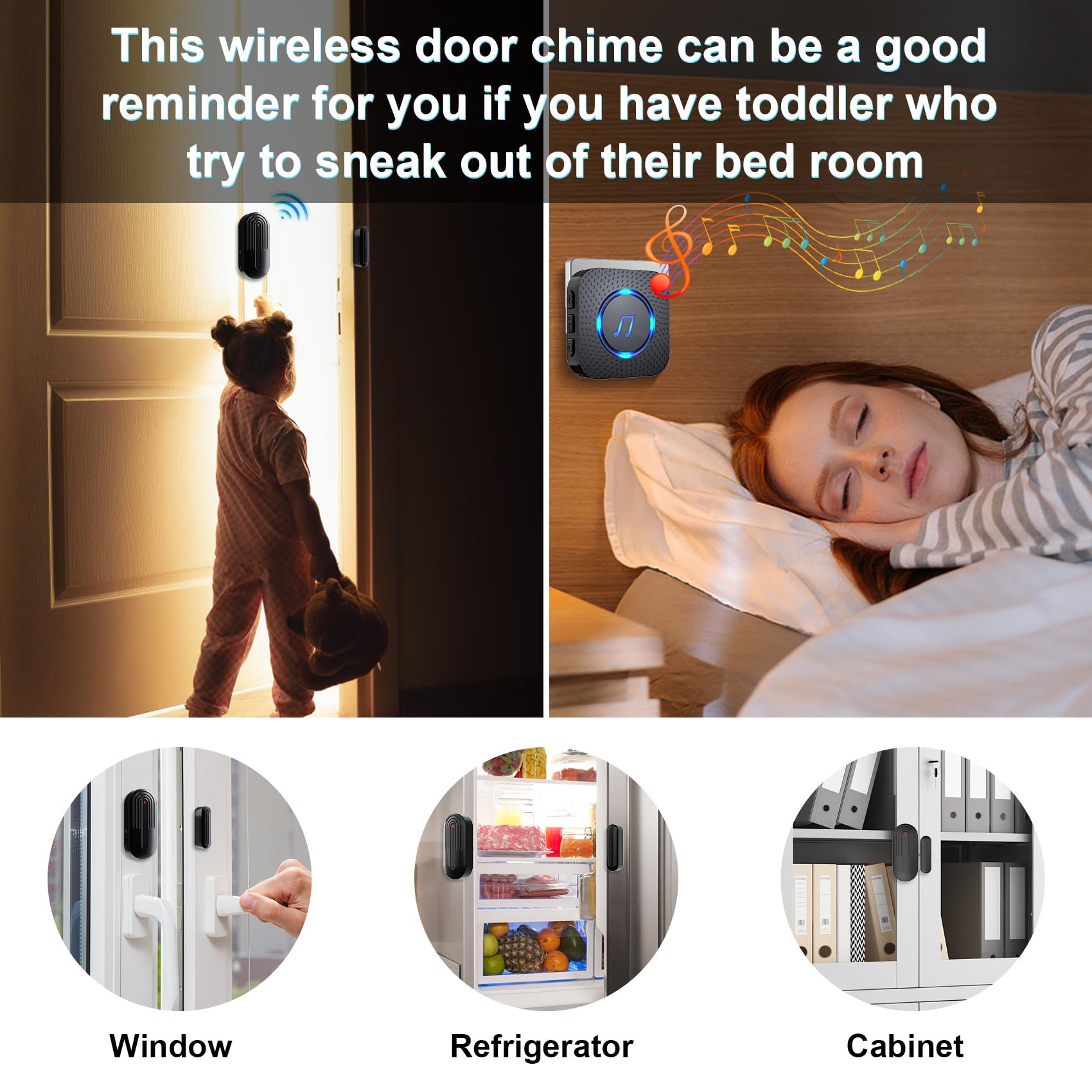Snapklik.com : Door Sensor Chime When Door Opens, Door Entry Chime For ...