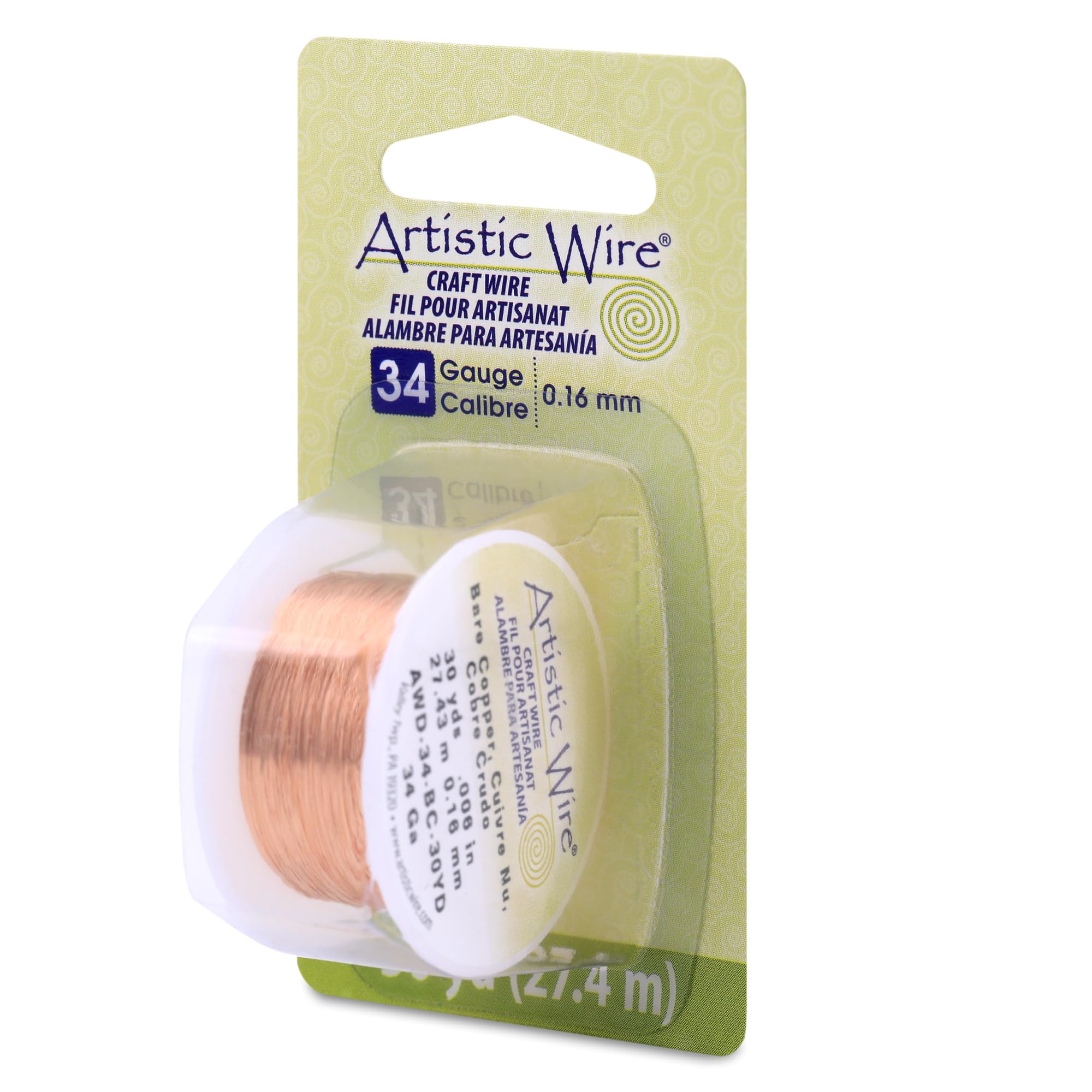 Snapklik.com : 34 Gauge Uncoated Bare Copper Craft Wire, 30 Yd