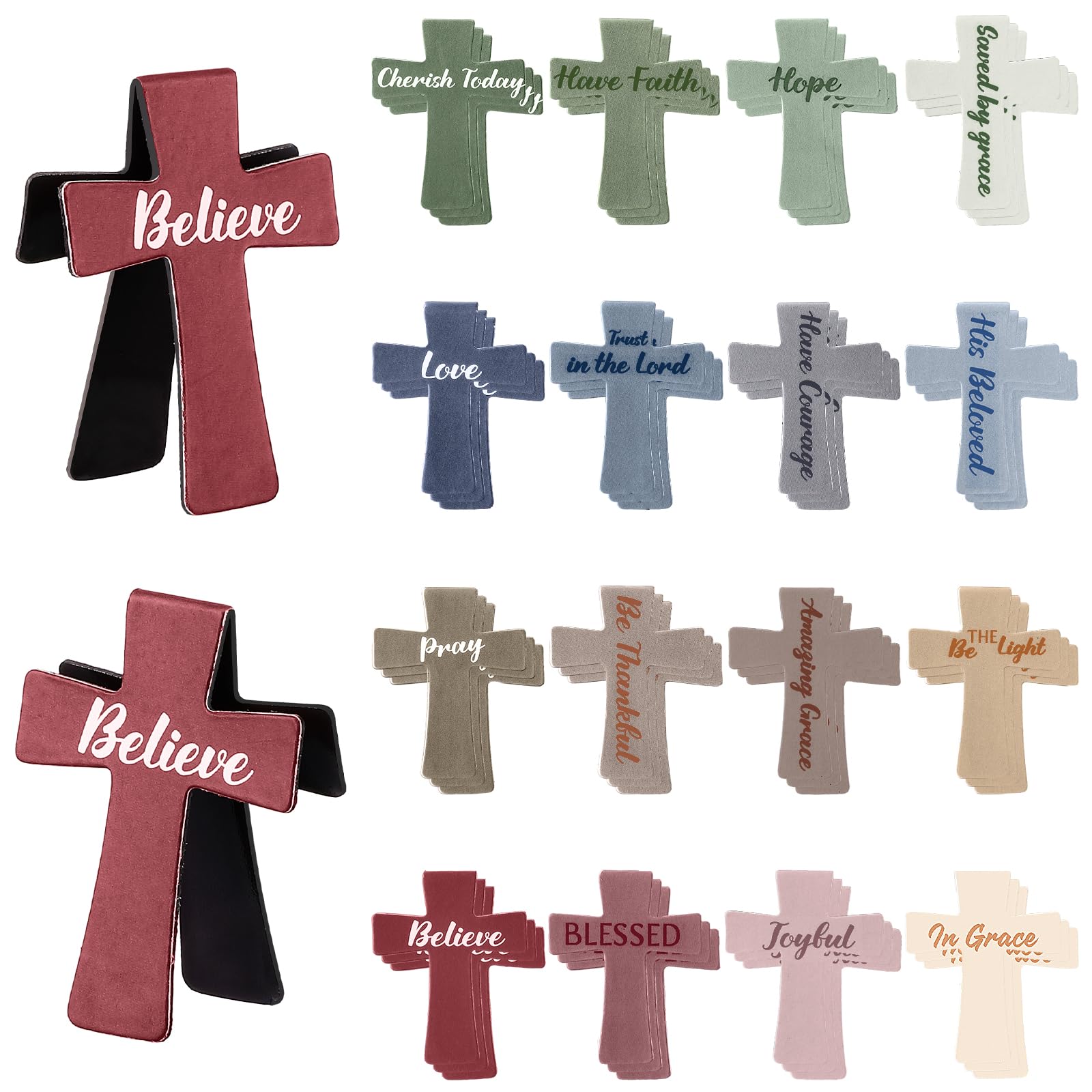 Amazon.com: 48 Pcs Magnetic Bookmarks Christian Cross Bookmarks ...