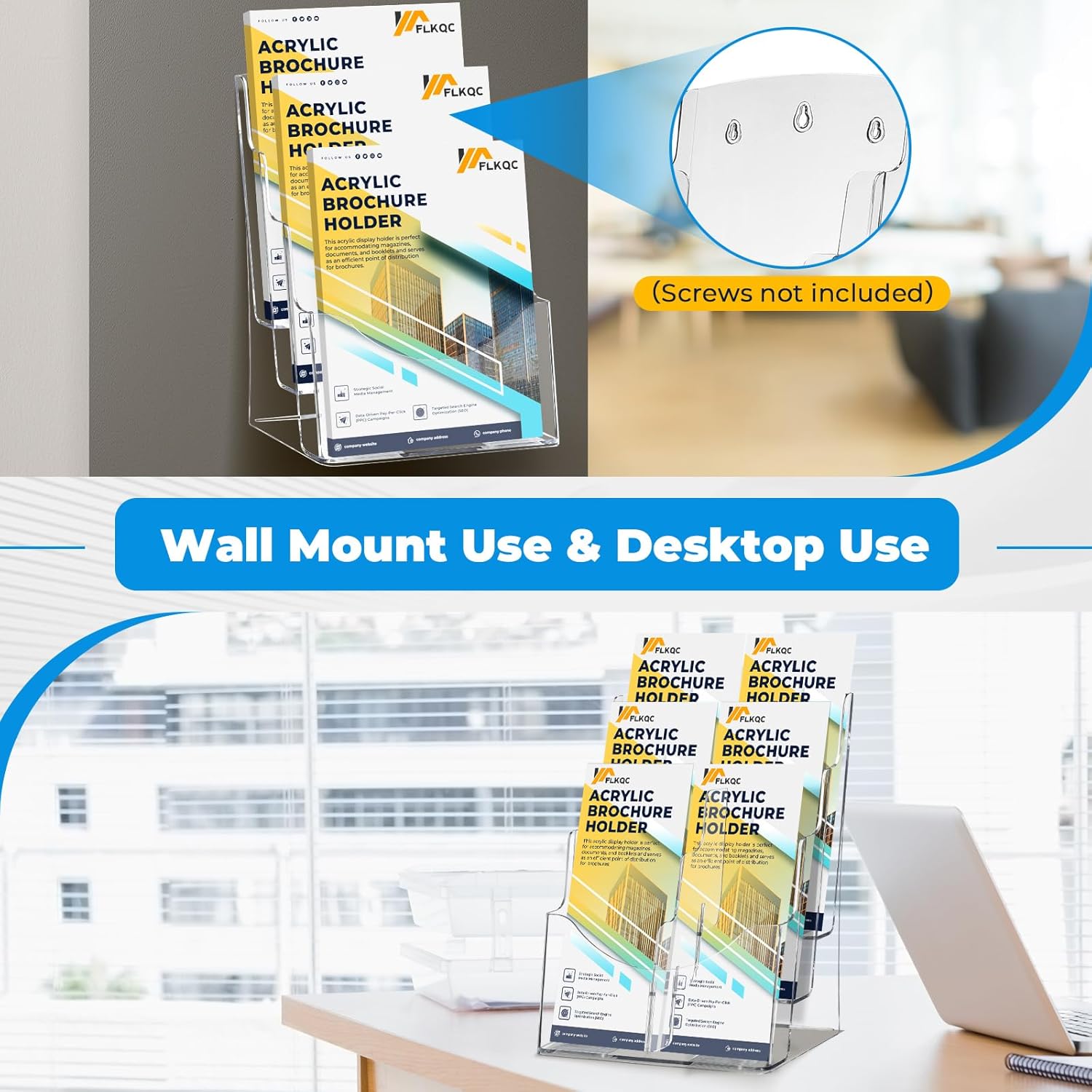 1 Pack Acrylic Brochure Holder 8.5 x 11 in, 3 Tier Philippines | Ubuy