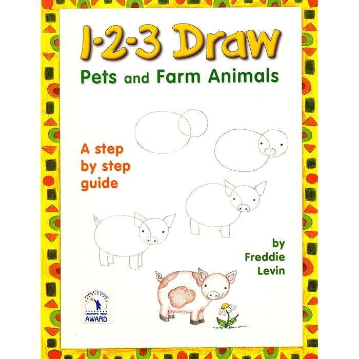 Buy 1 2 3 Draw Pets and Farm Animals: A step by step drawing guide for ...