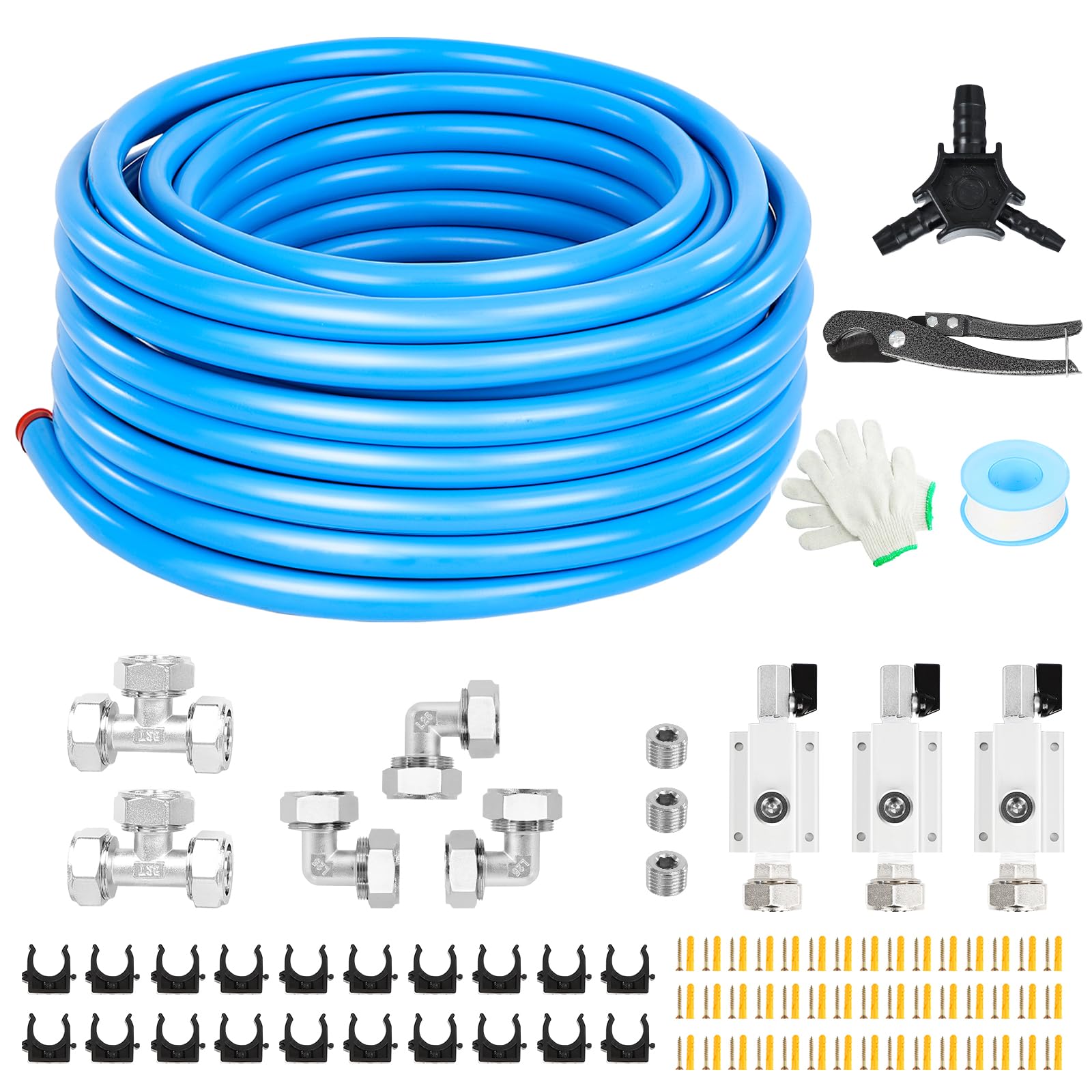 Snapklik.com : Compressed Air Line Kit 3/4” x100FT, Air Line Kit, Air ...