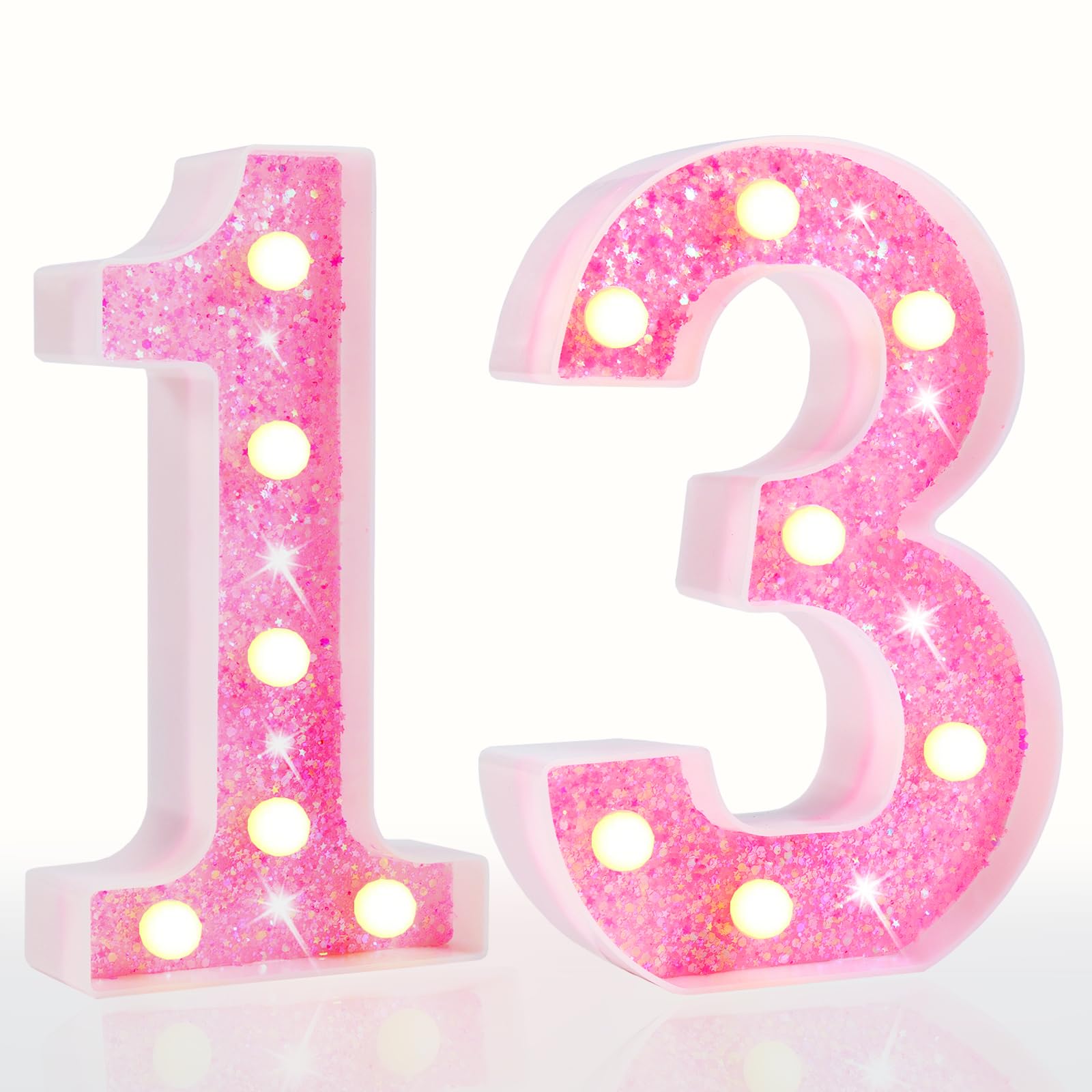 Amazon.com : Pooqla Marquee Numbers Lights, Light up Numbers Battery ...