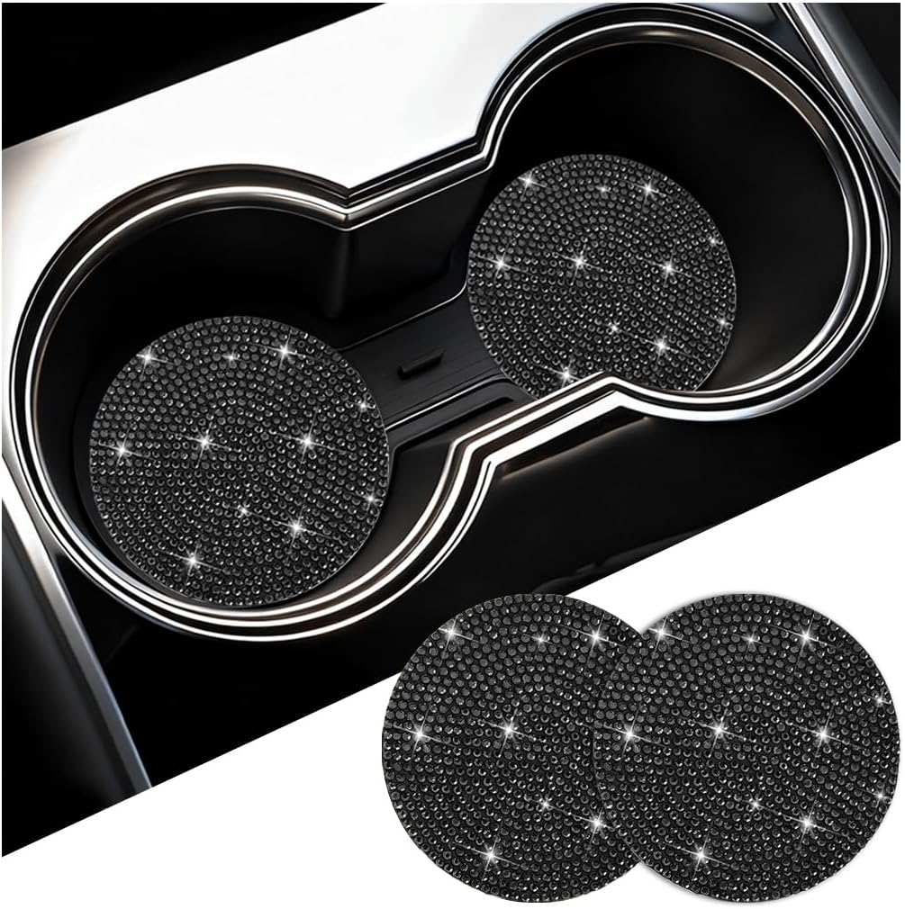 Amazon.com: Ywdiml Bling Car Cup Holder Coaster, 2PCS Crystal ...