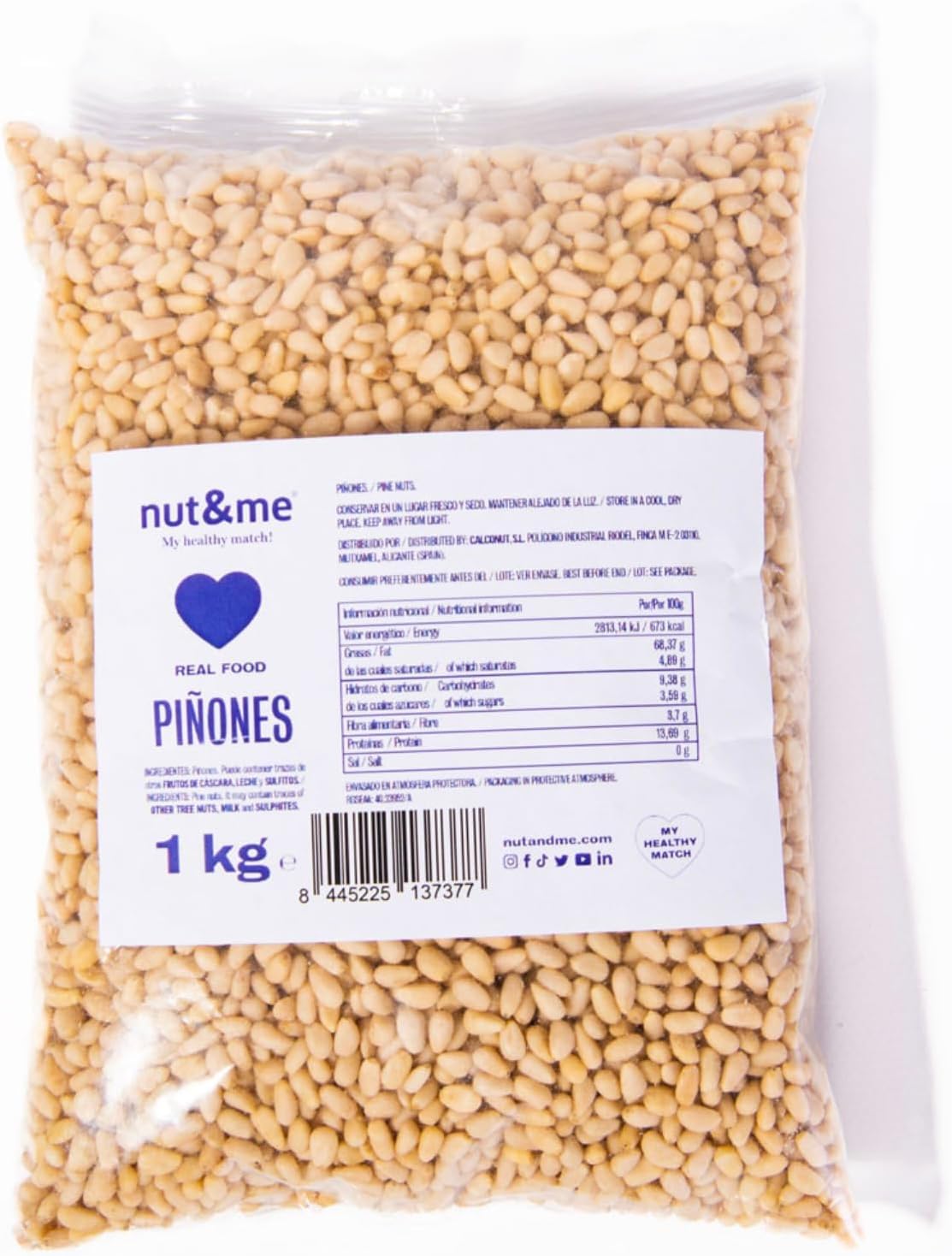 Pignons de pin naturels 1 kg nut&me | Pignons de pin décortiqués ...