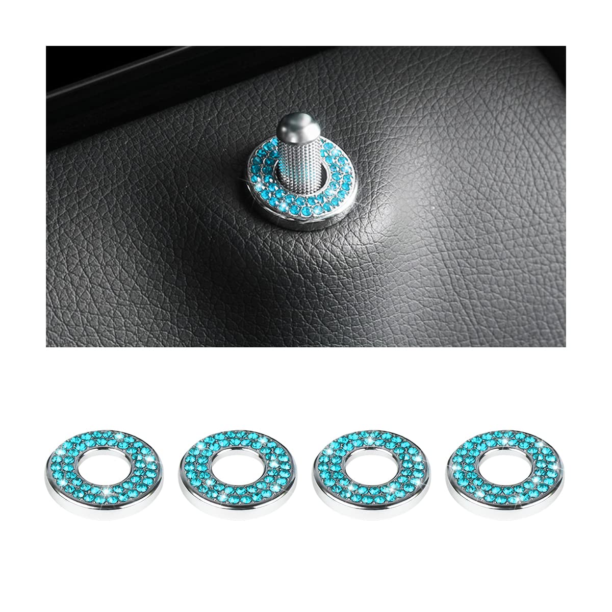 Amazon.com: 4PCS Bling Inner Car Door Lock Cover Stickers, Rhinestones ...