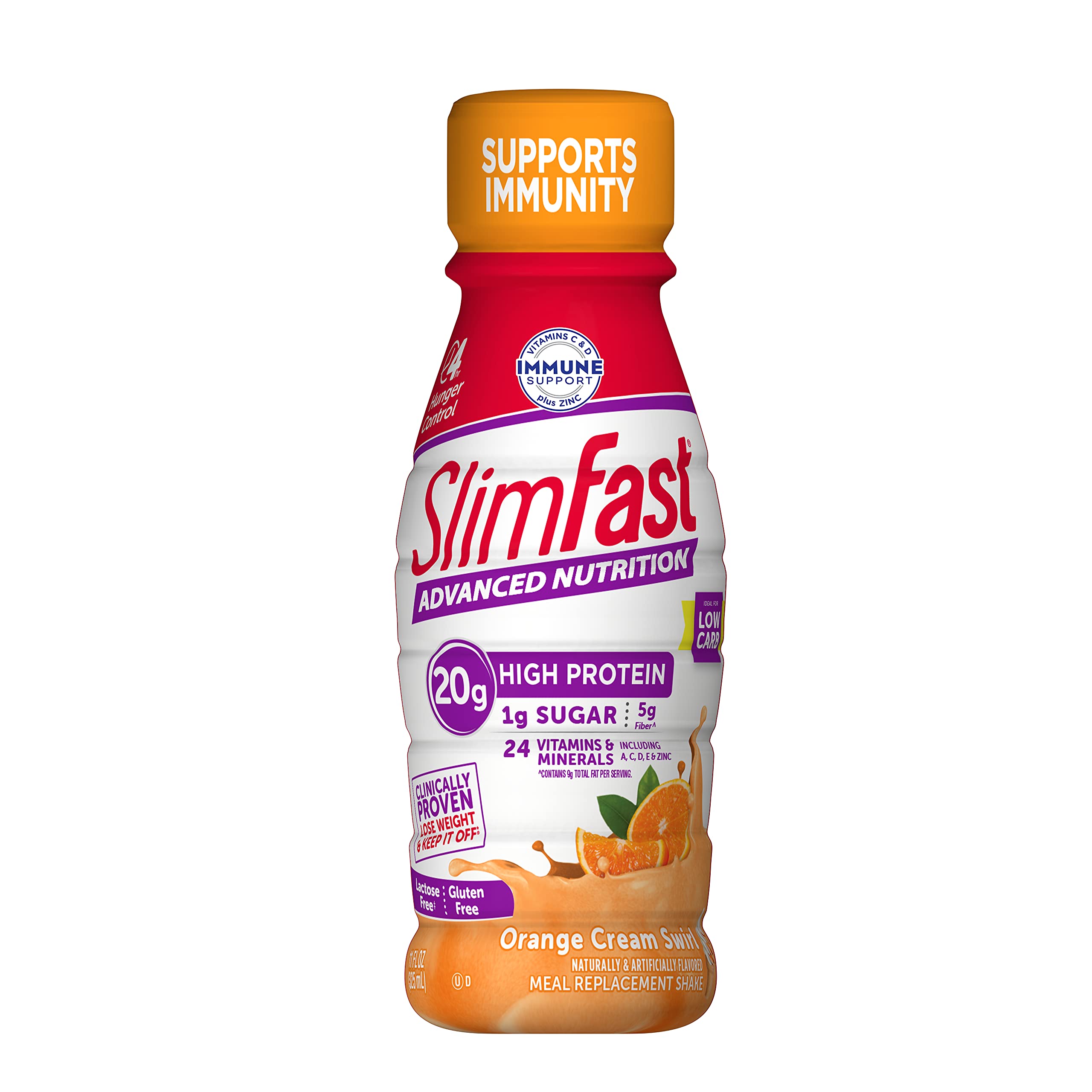 SlimFast Advanced Nutrition High Protein Meal Replacement Shake, Orange ...