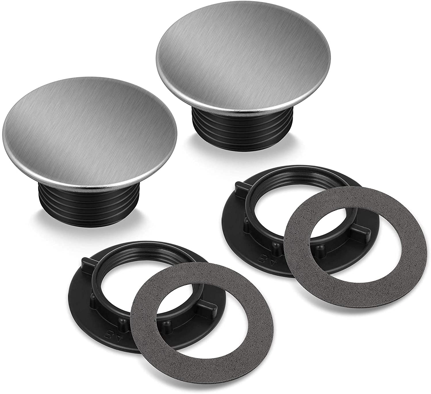 2 Pcs Kitchen Faucet Hole Cover Stainless Steel, Premium Sink Tap Hole ...