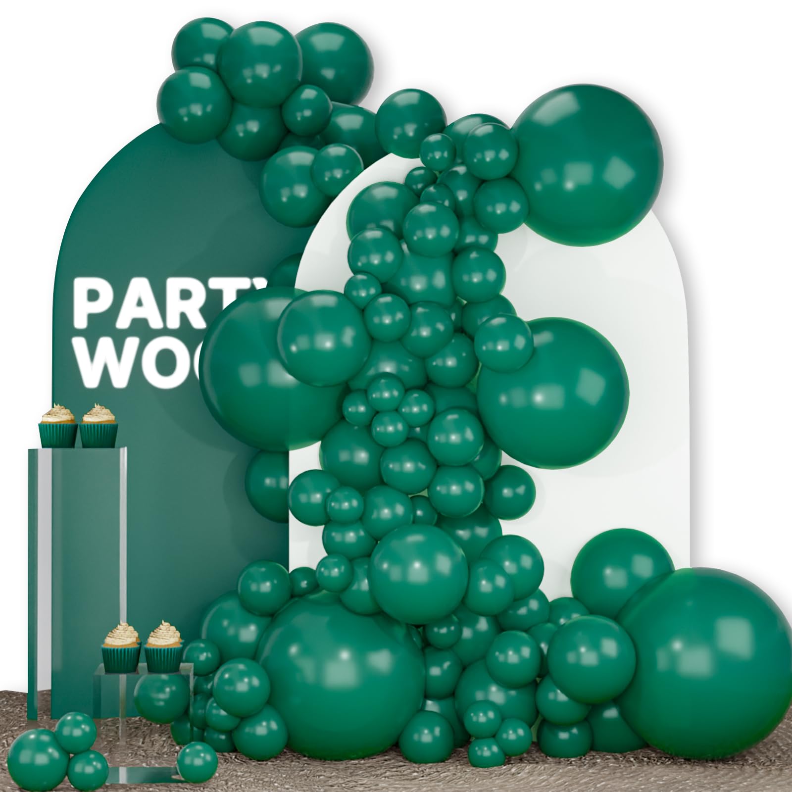 Amazon.com: PartyWoo Forest Green Balloons, 142 pcs Boho Green Balloons ...