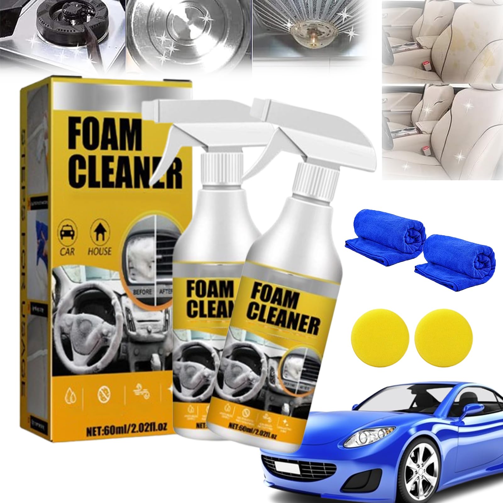 Amazon.com: Easyglow Magic Foam Cleaner, Shoplari Foam Cleaner, All ...