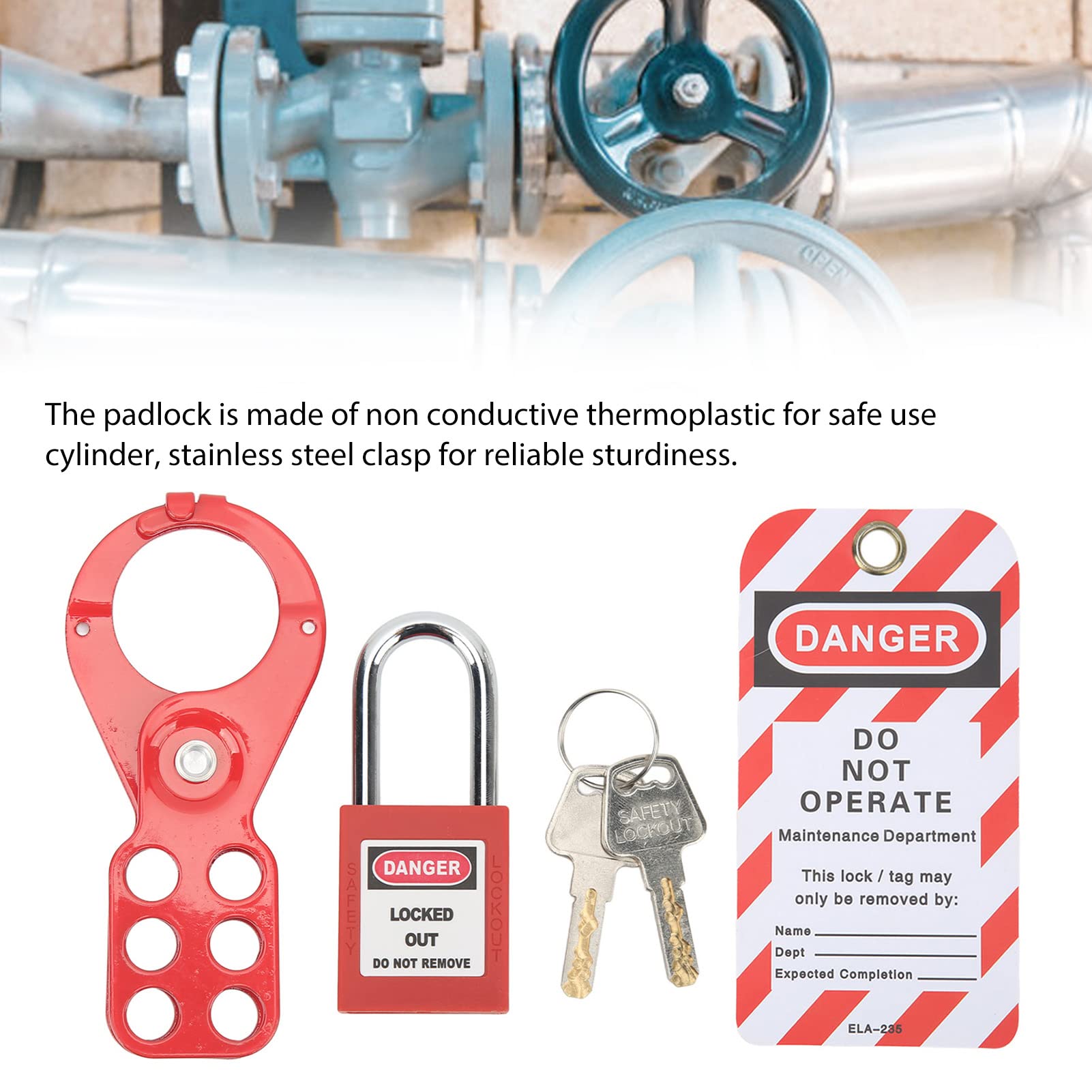 Snapklik.com : Electrical Lockout Tagout Kit, 1 Hasps Plug Lockout 1 ...