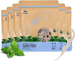 Amazon.com : Plant Based Dental Floss Picks (300 Count) - Freshlock ...
