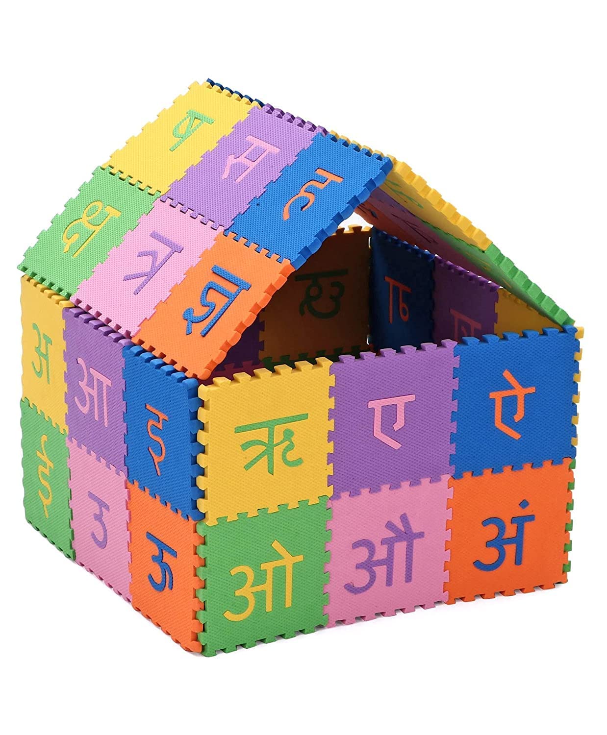 Shiv Shakti 48 Pieces Hindi Varnmala Mini Puzzle Foam Mat | Desertcart ...