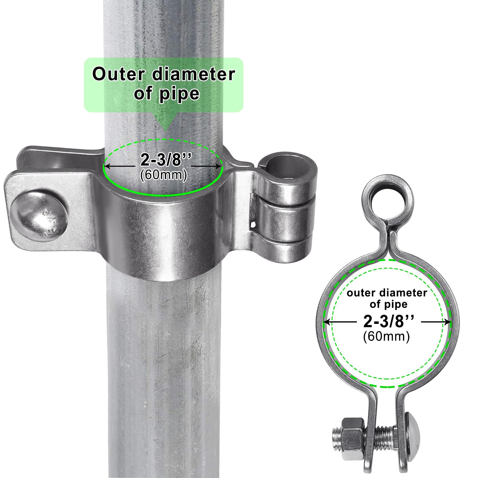 Snapklik.com : Insaga 304 Stainless Steel Gate Hinges 2Pack, Heavy Duty ...