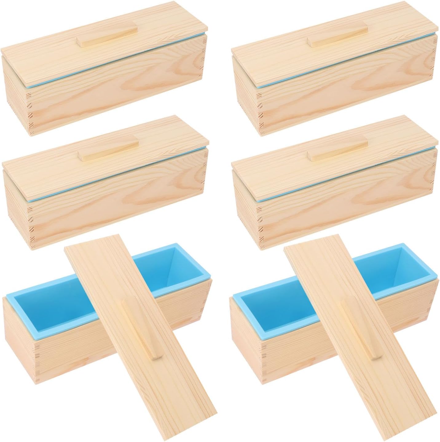 Amazon.com: 6 Pack 42 oz Soap Loaf Moldes, Soap Moldes for Soap Making ...