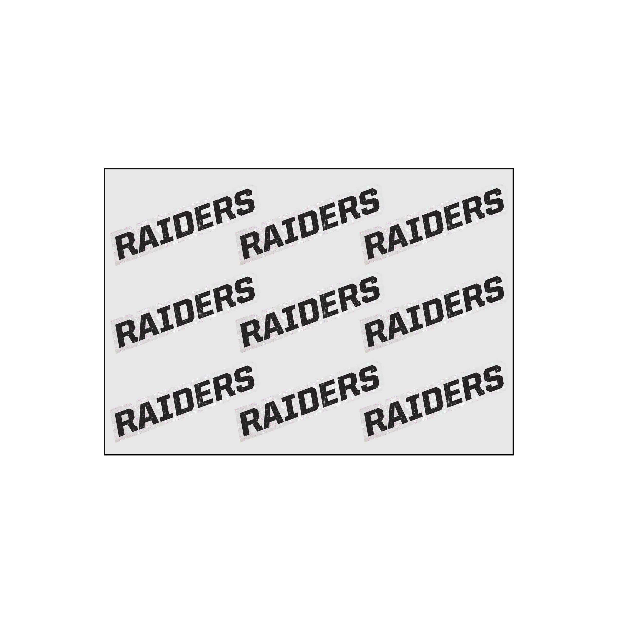 Snapklik.com : Glitter Team Name Face Stickers - Raiders Skin-Safe Decals