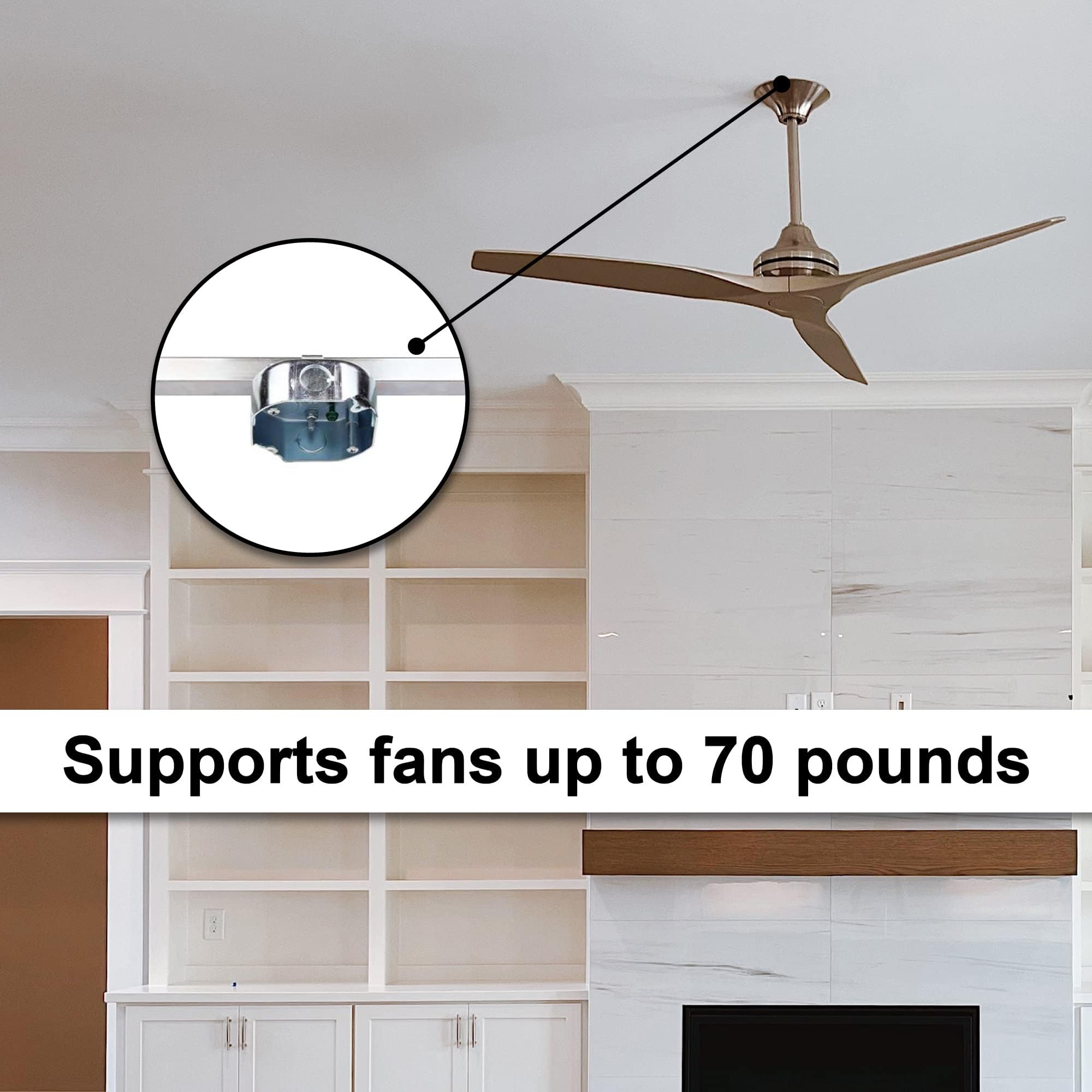 Snapklik.com : Ciata Ceiling Fan Mounting Bracket, Saf-T-Brace