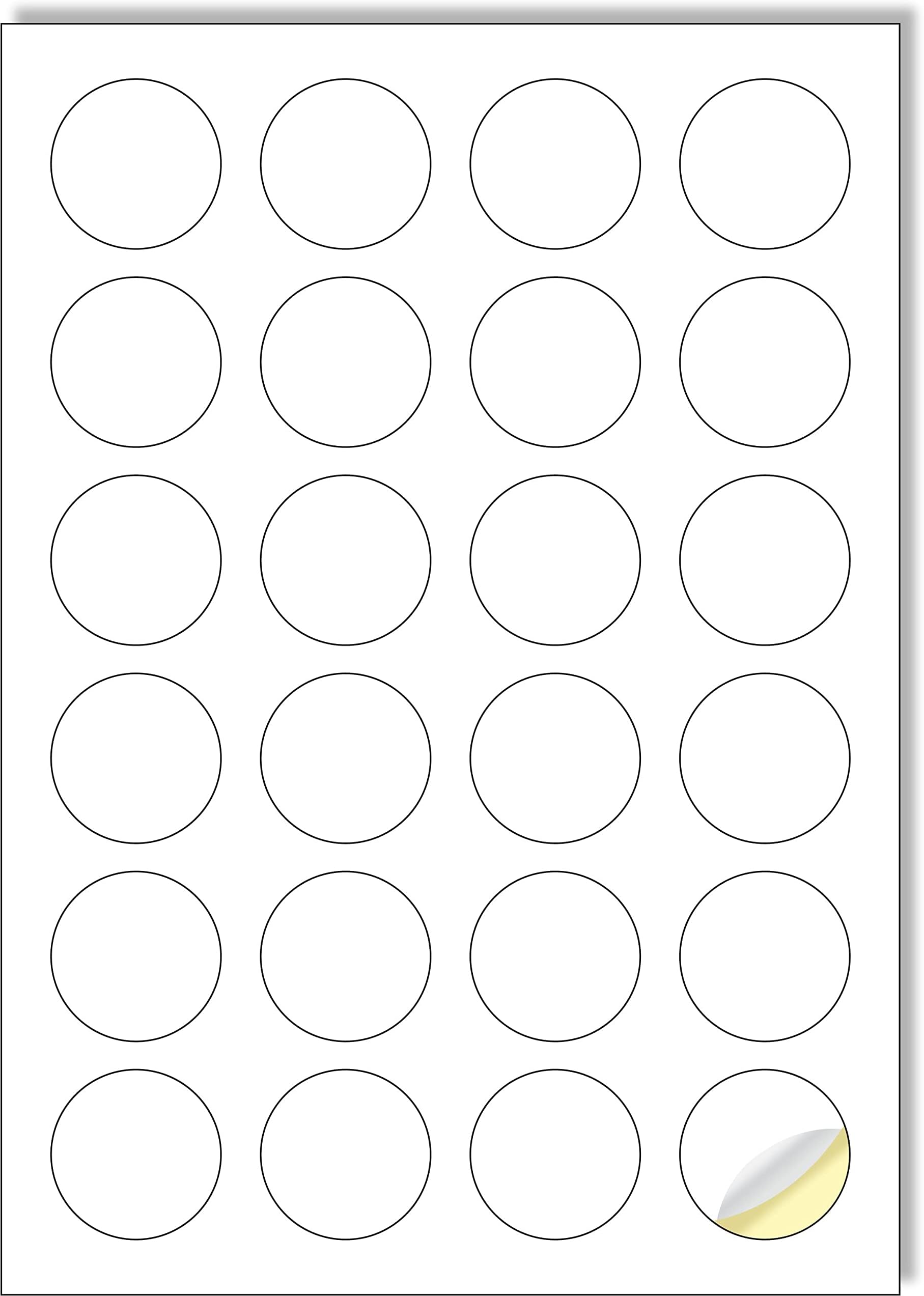 Avery Self Adhesive Round Labels - Removable - 15 Labels Per A4 Sheet ...