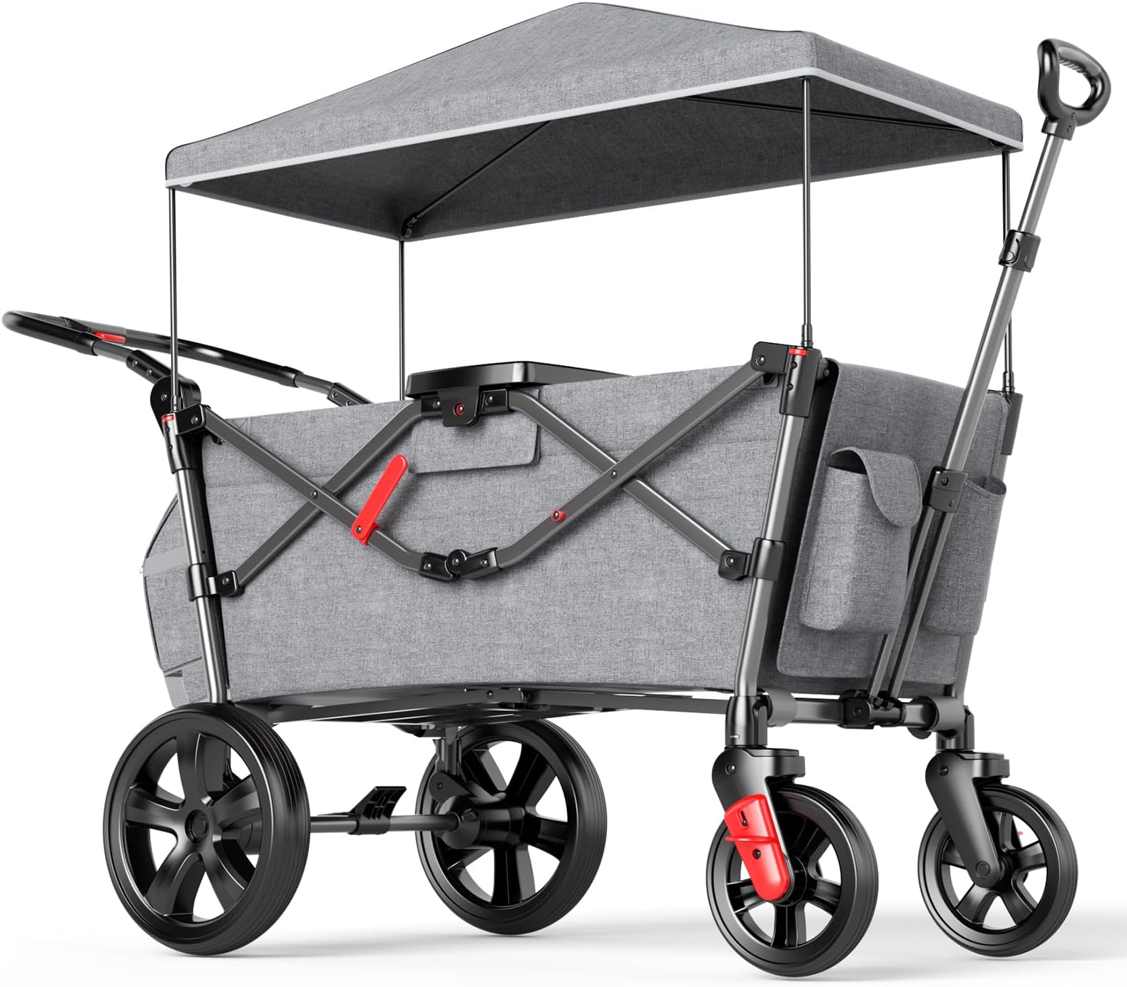 EVER ADVANCED Wagon for Kids to Sit In, Stroller Wagon For 2 Kids with ...