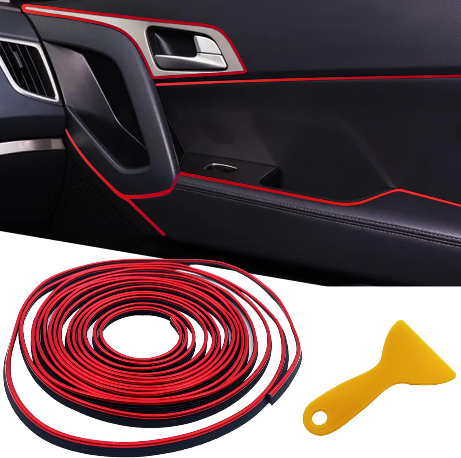 Amazon.com: OSIFIT Car Interior Trim Strips,33ft Car Electroplating ...