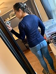 LALABEE Women's V-Neck Long Sleeve Soft Stretch Pullover Knit Top ...