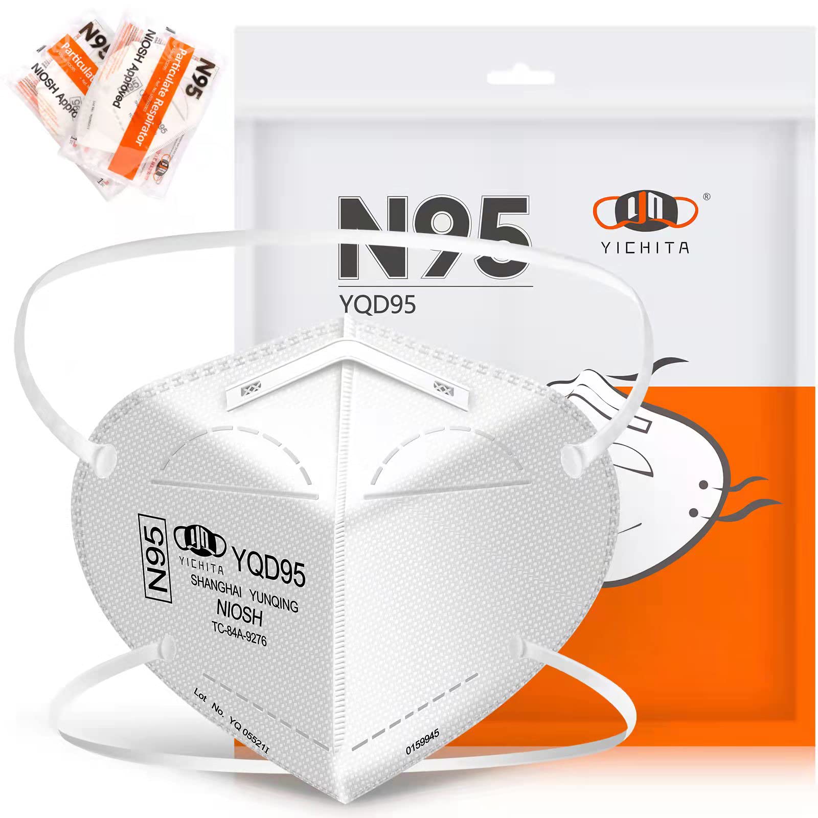 Buy N95 NIOSH Approved, Particulate Respirator N95 Face s Universal Fit ...
