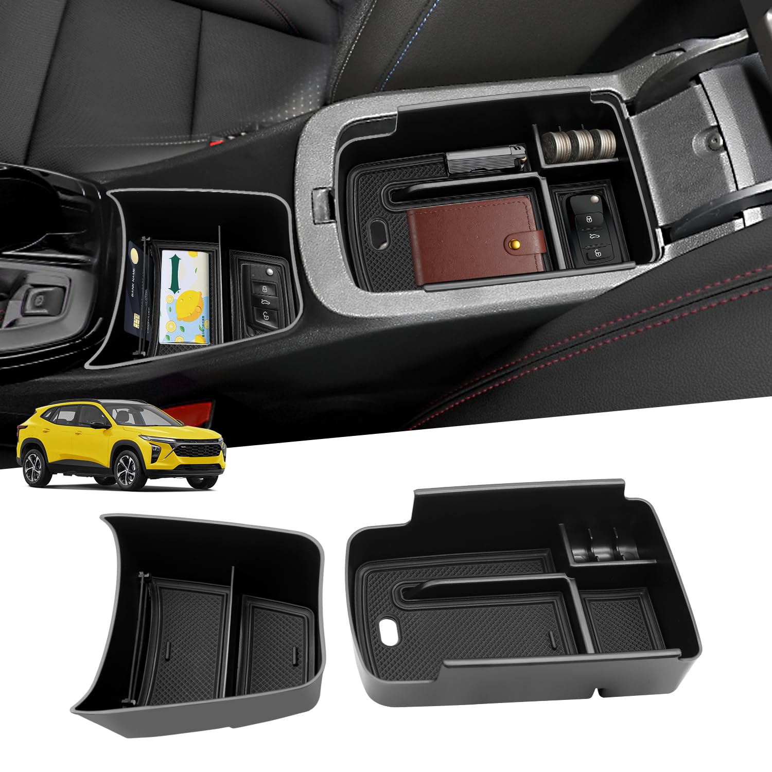 Amazon.com: TUAMFO 2PCS 2024 Chevrolet Trax Center Console Organizer ...