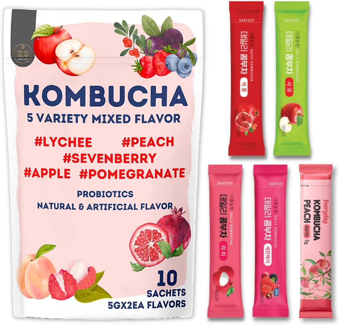 Amazon.com: MentalFuel Mixed Berry Kombucha Drink Powder- 40 Servings ...