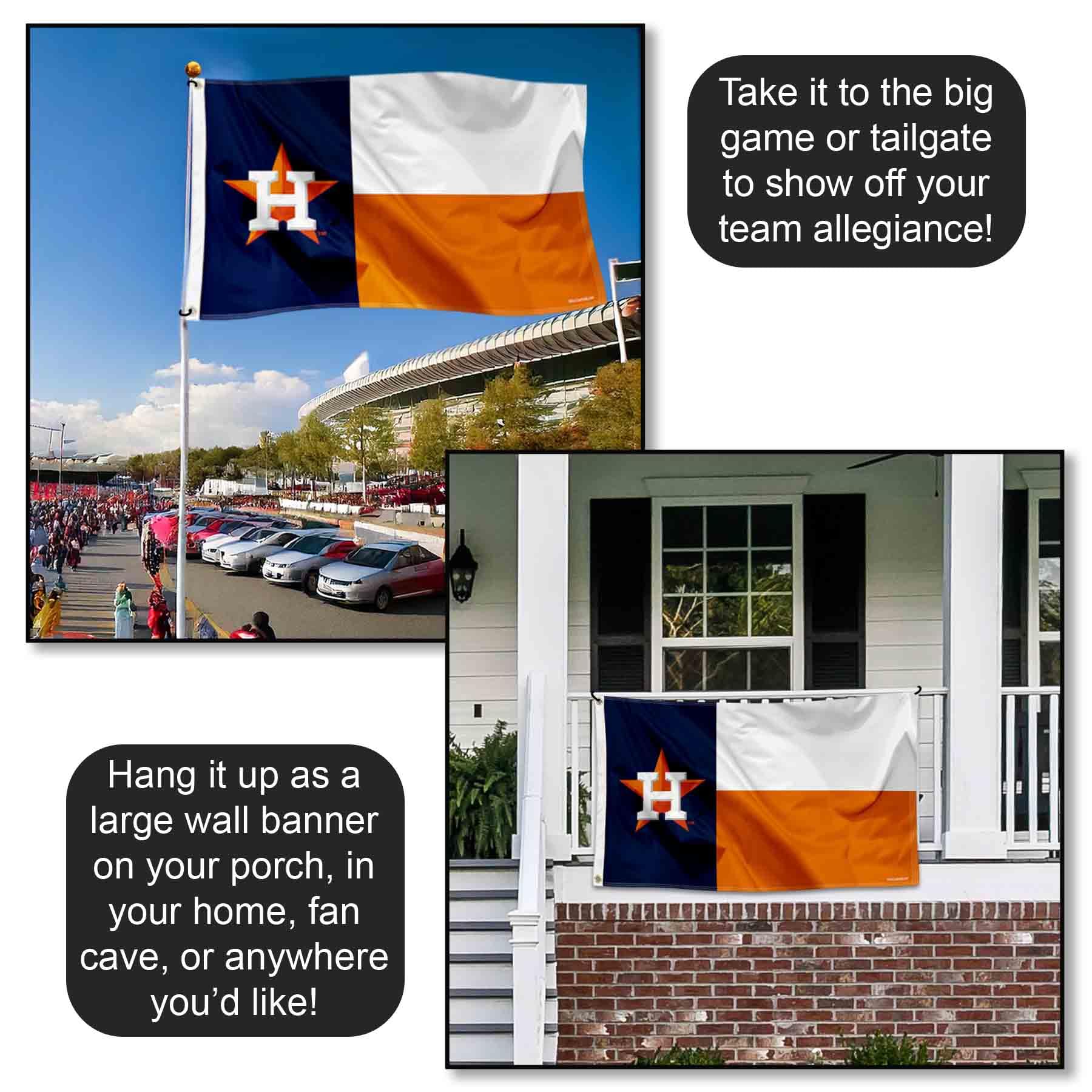 Snapklik.com : Houston Astros State Of Texas Logo Flag And Banner