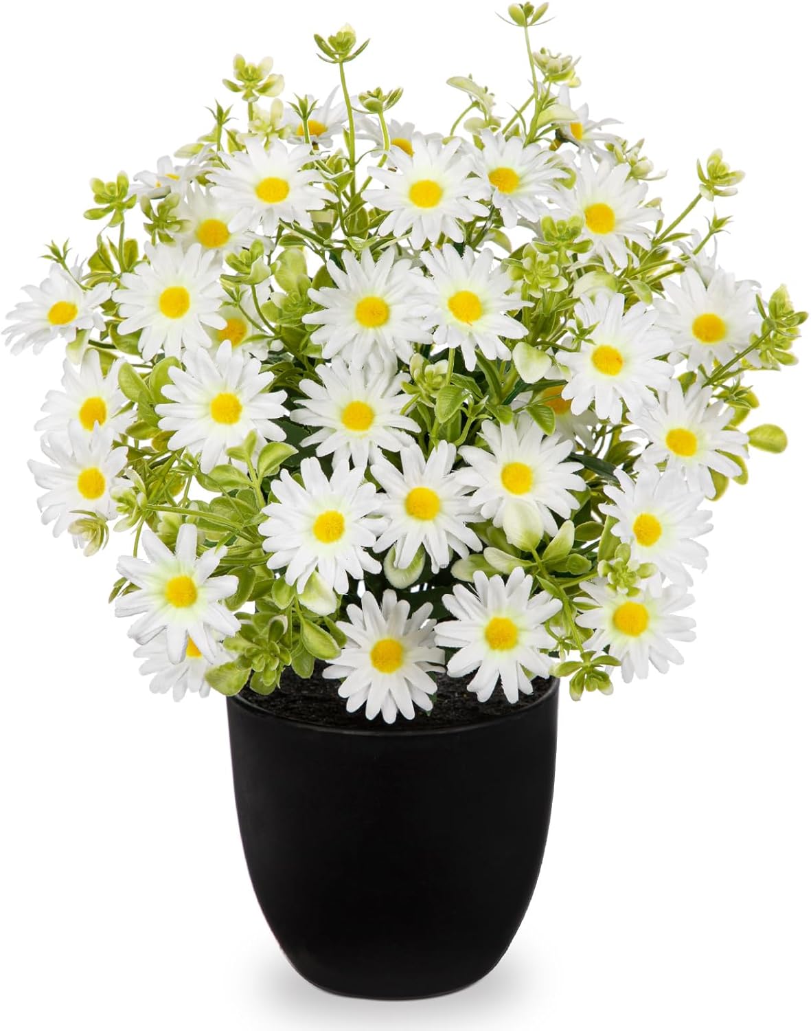 Amazon.com: DILATATA Artificial Daisy Flowers in Pot 12 Inch Fake ...