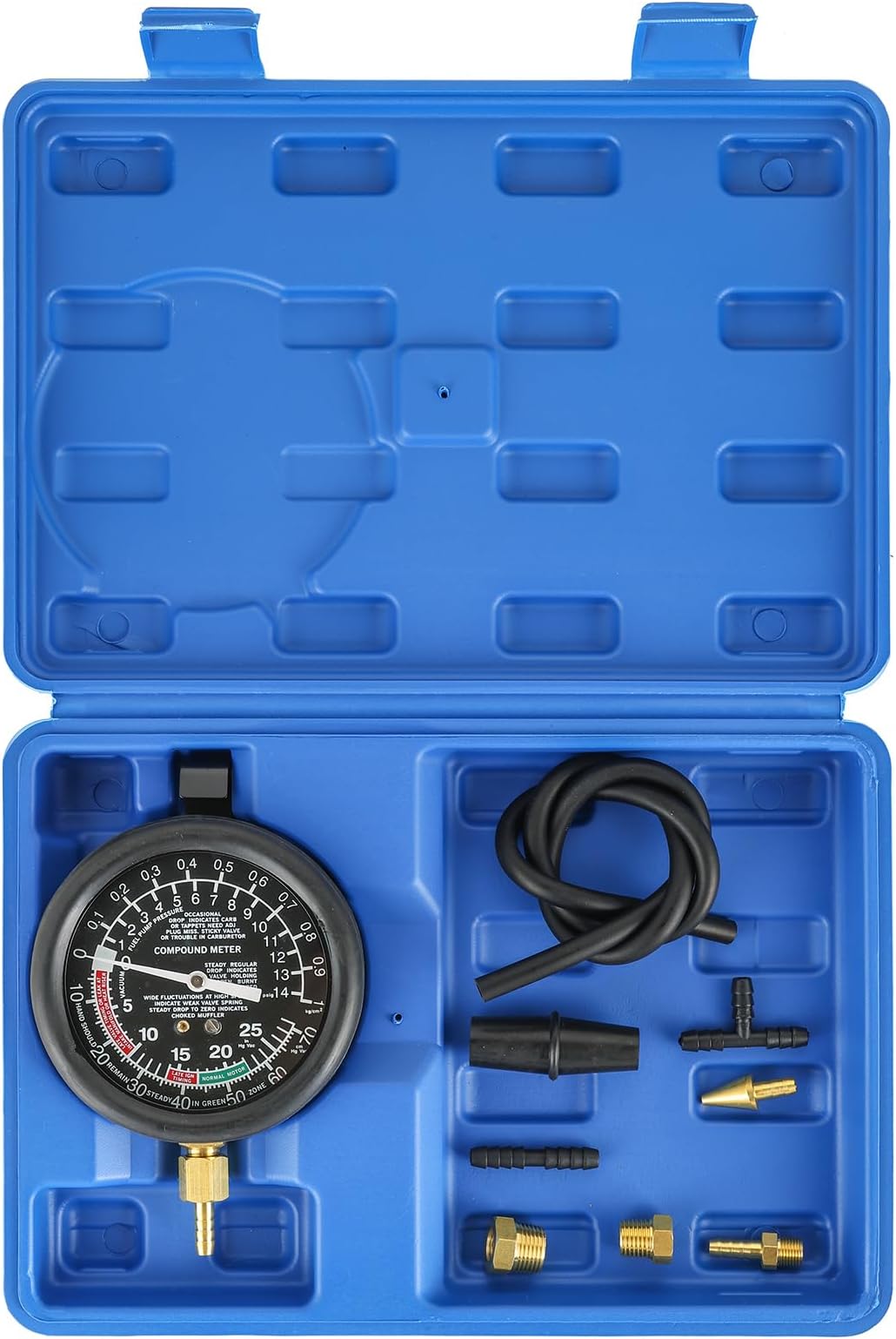 Amazon.com: WUODAO Fuel Injection Pump Pressure Tester Gauge Kit, Fuel ...