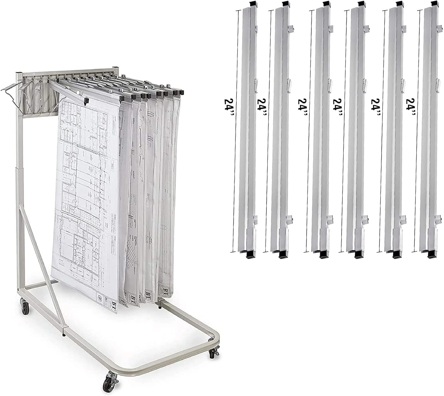 Amazon.com : Adir Blueprint Clamp 24" (Pack of 6) & Adir Corp. Mobile ...