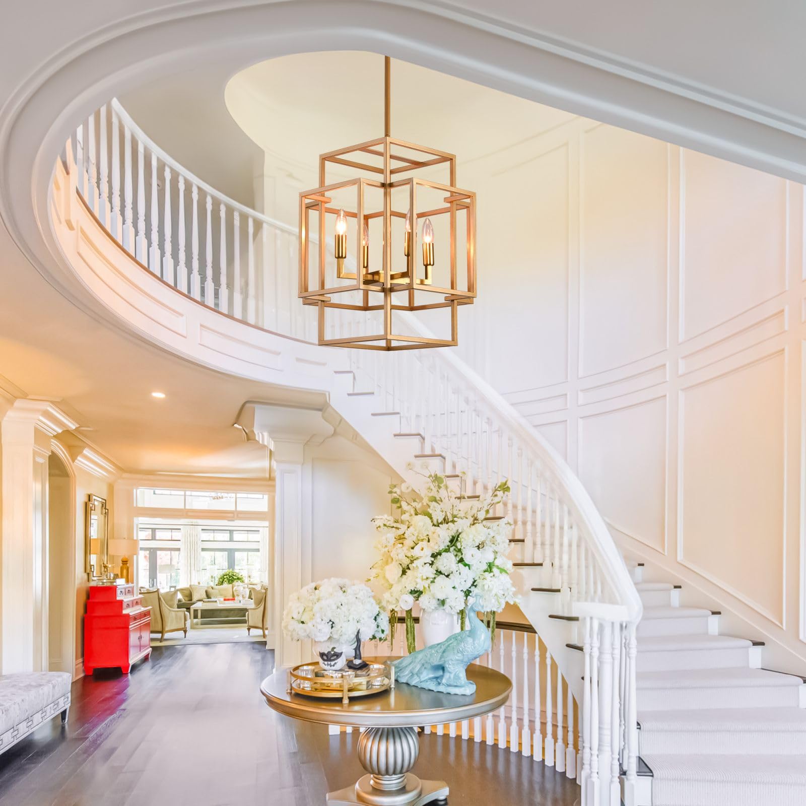 Two Story Foyer Lighting Two Story Foyer. From Drab To Pretty My