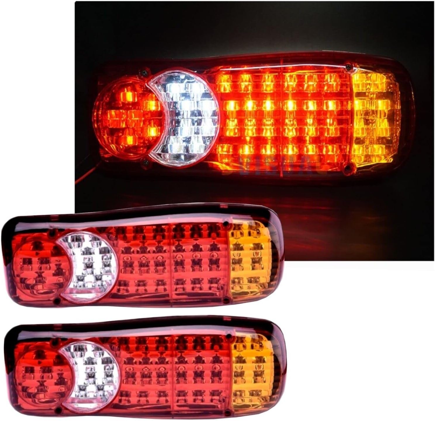 Other 2 X 12v 46 Leds Led Multifunction Stop Reverse Indicator Fog Rear ...