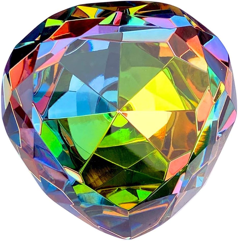 Amazon.com: Amlong Crystal Diamond Paperweight, Heart Shaped 80mm ...