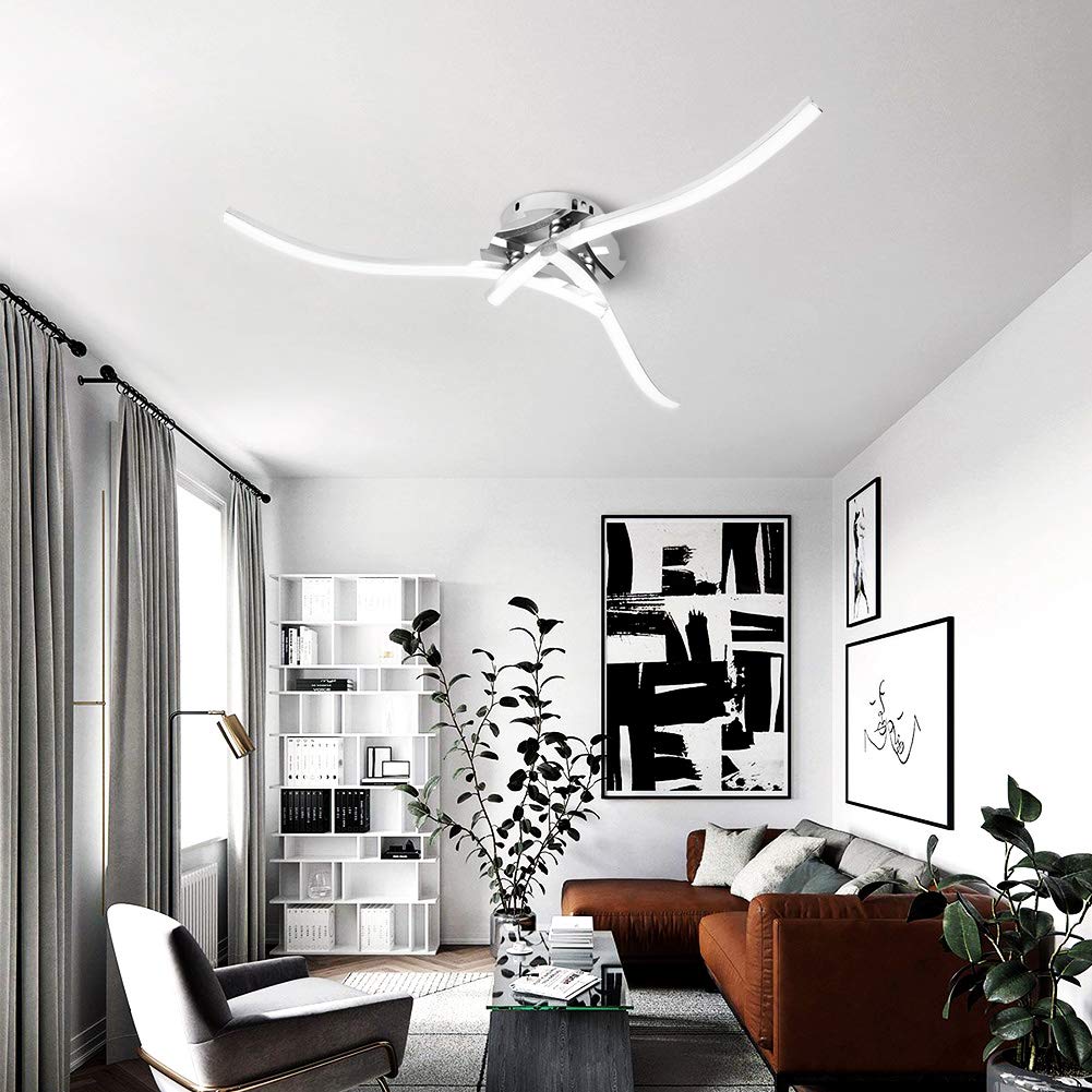 Buy TYCOLIT LED Ceiling Light, 18W 1800LM Elegant Curved Design LED ...