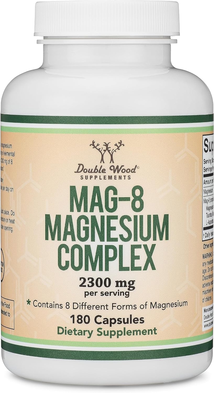 MAGNESIUM COMPLEX SUPPLEMENT 180 CAPSULES (436MG ELEMENTAL MAGNESIUM ...