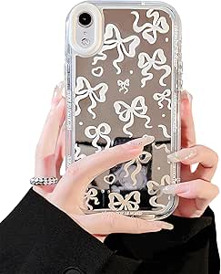 Ownest Compatible avec iPhone XR, coque à paillettes laser, joli nœud ...